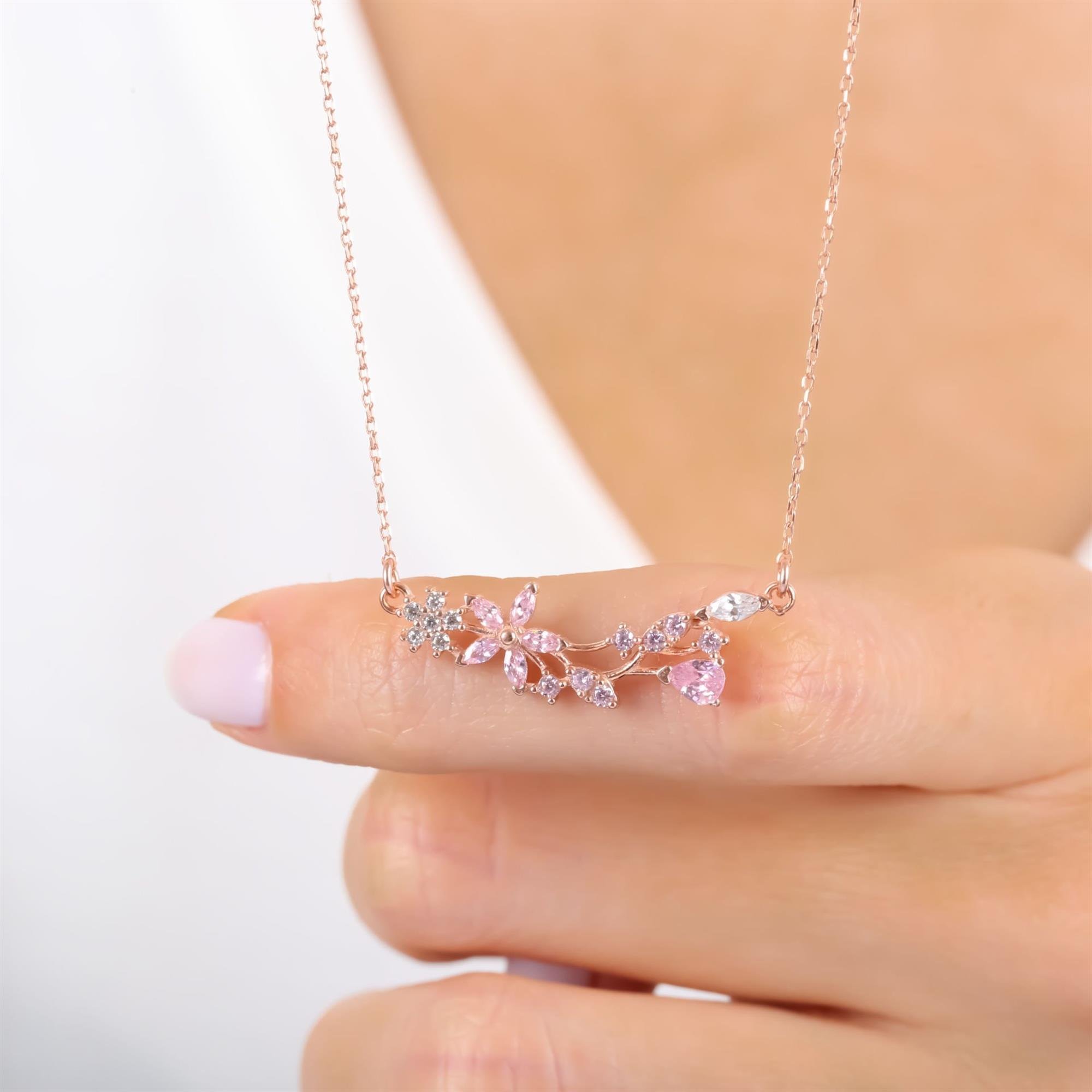 Collier "Pink Flower" - Opierre